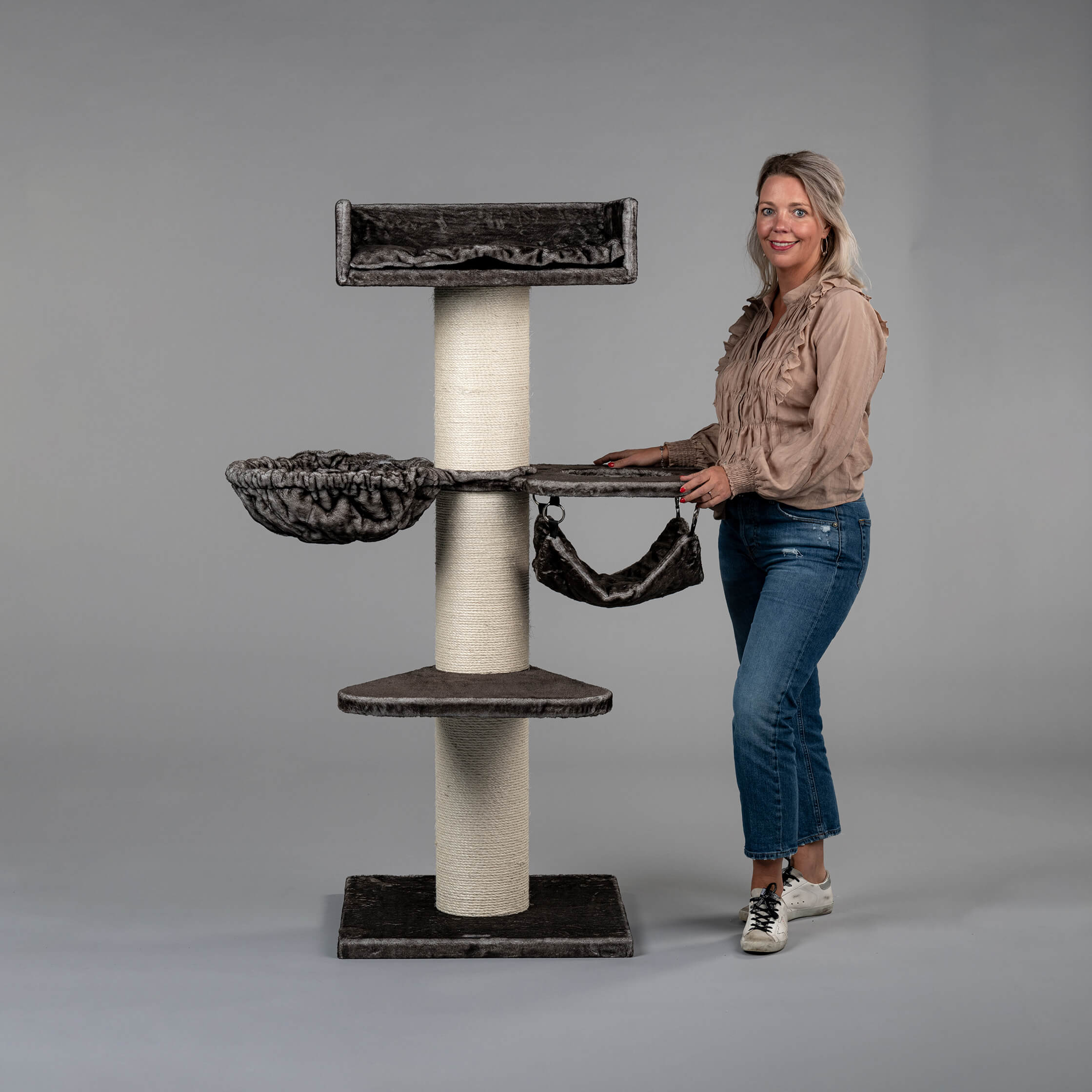 Royalty Crown Plus Taupe - Cat Tree for large cats from RHR Pets